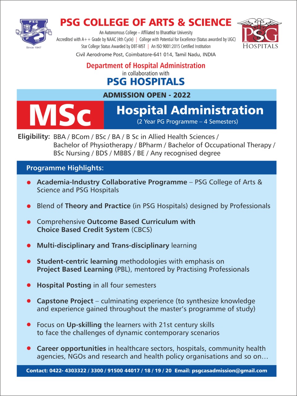 Pharmacy | PSG Hospitals in Coimbatore, India