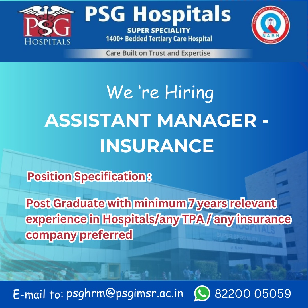 Career Opportunities | PSG Hospitals in Coimbatore, India